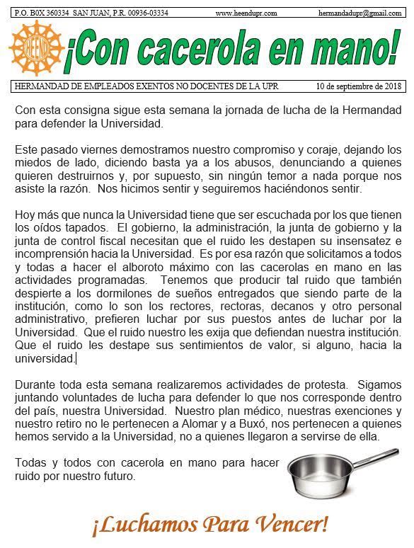 HEEND UPR – Luchamos para Vencer