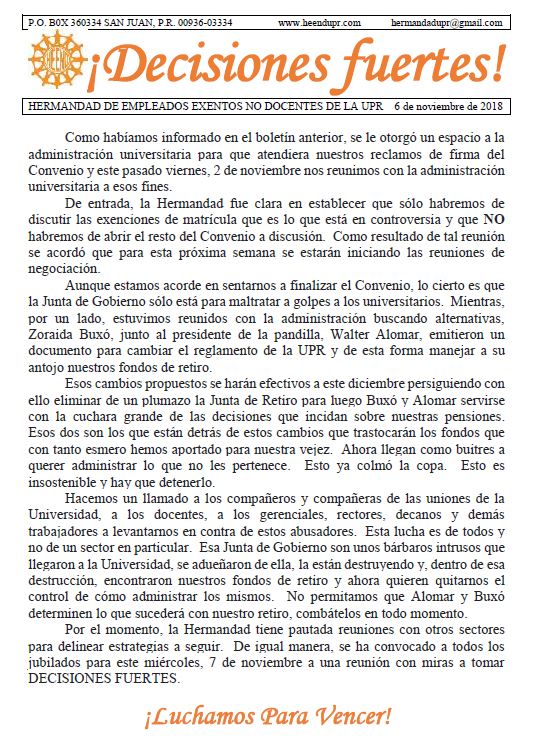 HEEND UPR – Luchamos para Vencer