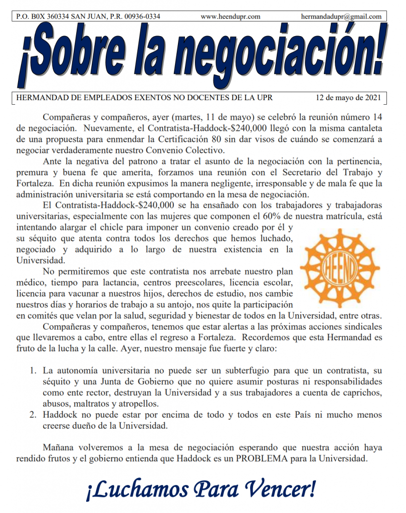 HEEND UPR – Luchamos para Vencer